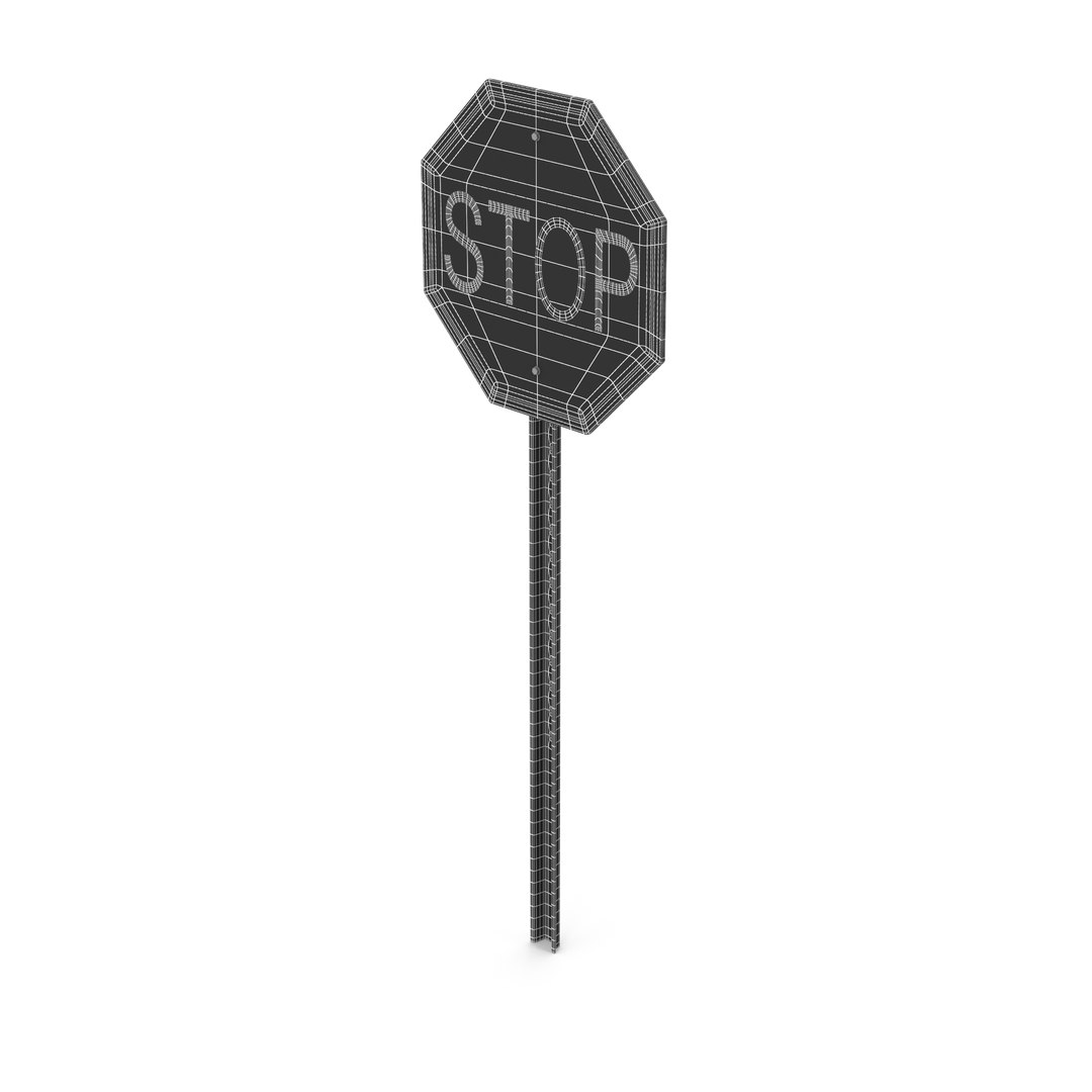 Stop Road Sign 3D - TurboSquid 1961669