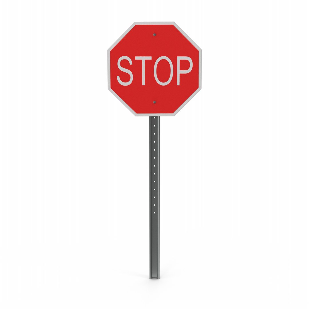 Stop Road Sign 3D - TurboSquid 1961669