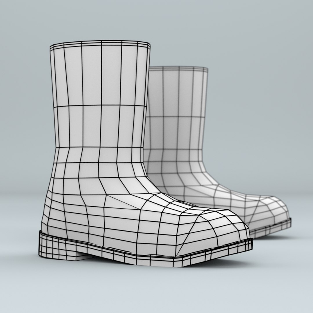 Biohazard Protective Rubber Boots 3D Model - TurboSquid 1363547
