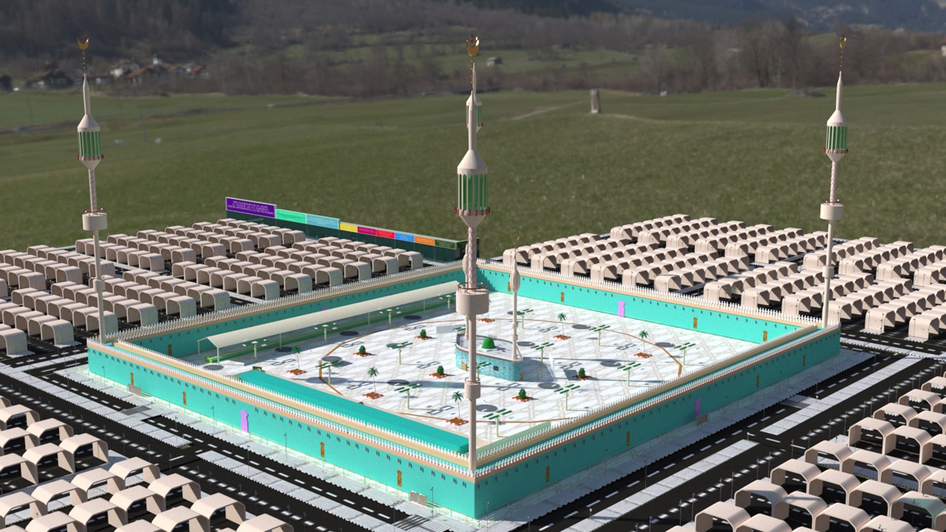 3D Model Mosque - TurboSquid 2204320