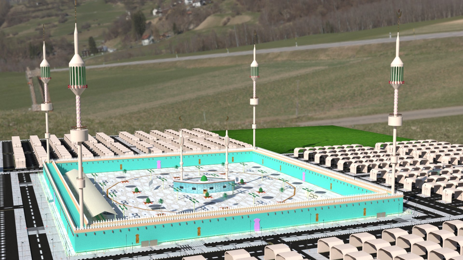 3D Model Mosque - TurboSquid 2204320