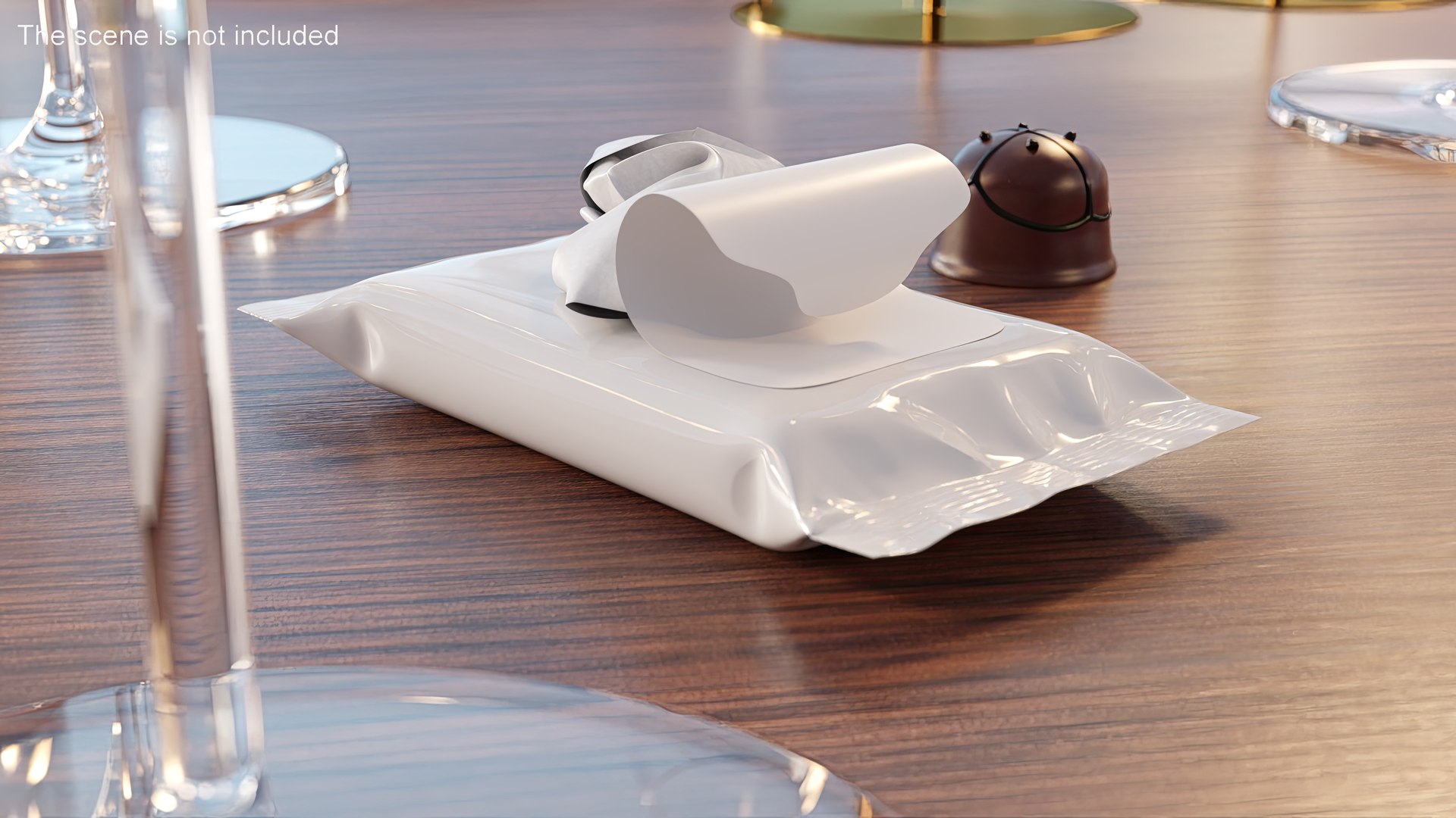3D Pack Of Wet Wipes With Napkin Sticking Out - TurboSquid 2231269