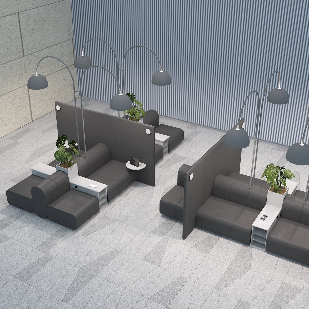 Modern Rest Area Card Seat Sofa Table and Chair Combination Public Area ...