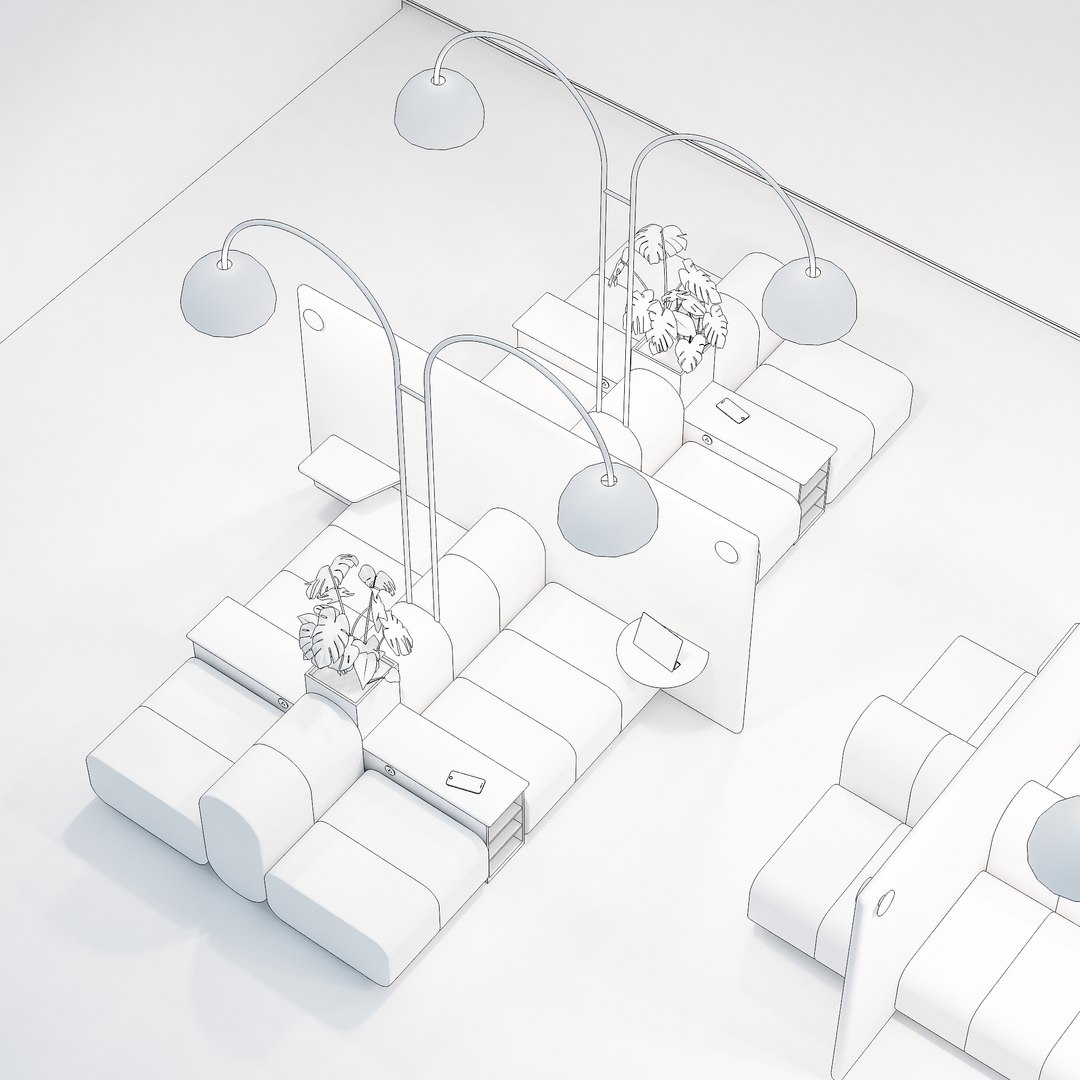Modern Rest Area Card Seat Sofa Table And Chair Combination Public Area ...