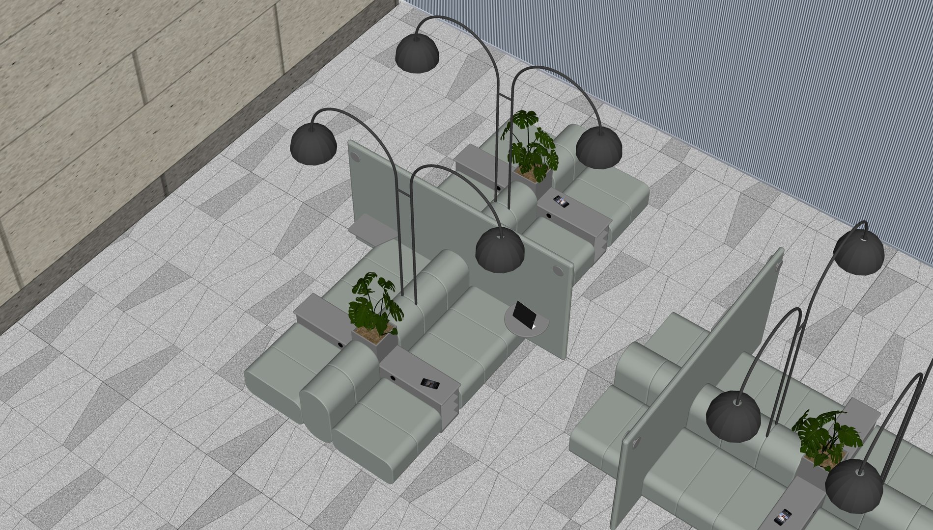 Modern Rest Area Card Seat Sofa Table And Chair Combination Public Area ...