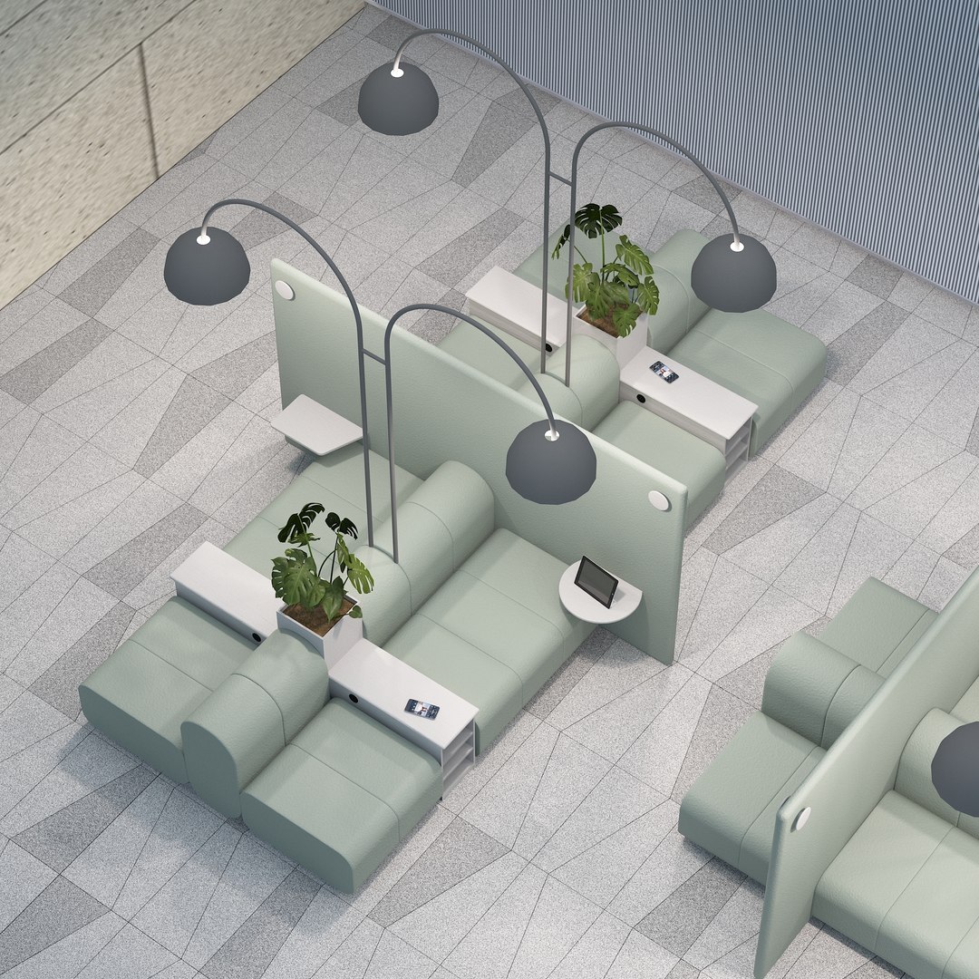 Modern Rest Area Card Seat Sofa Table And Chair Combination Public Area ...