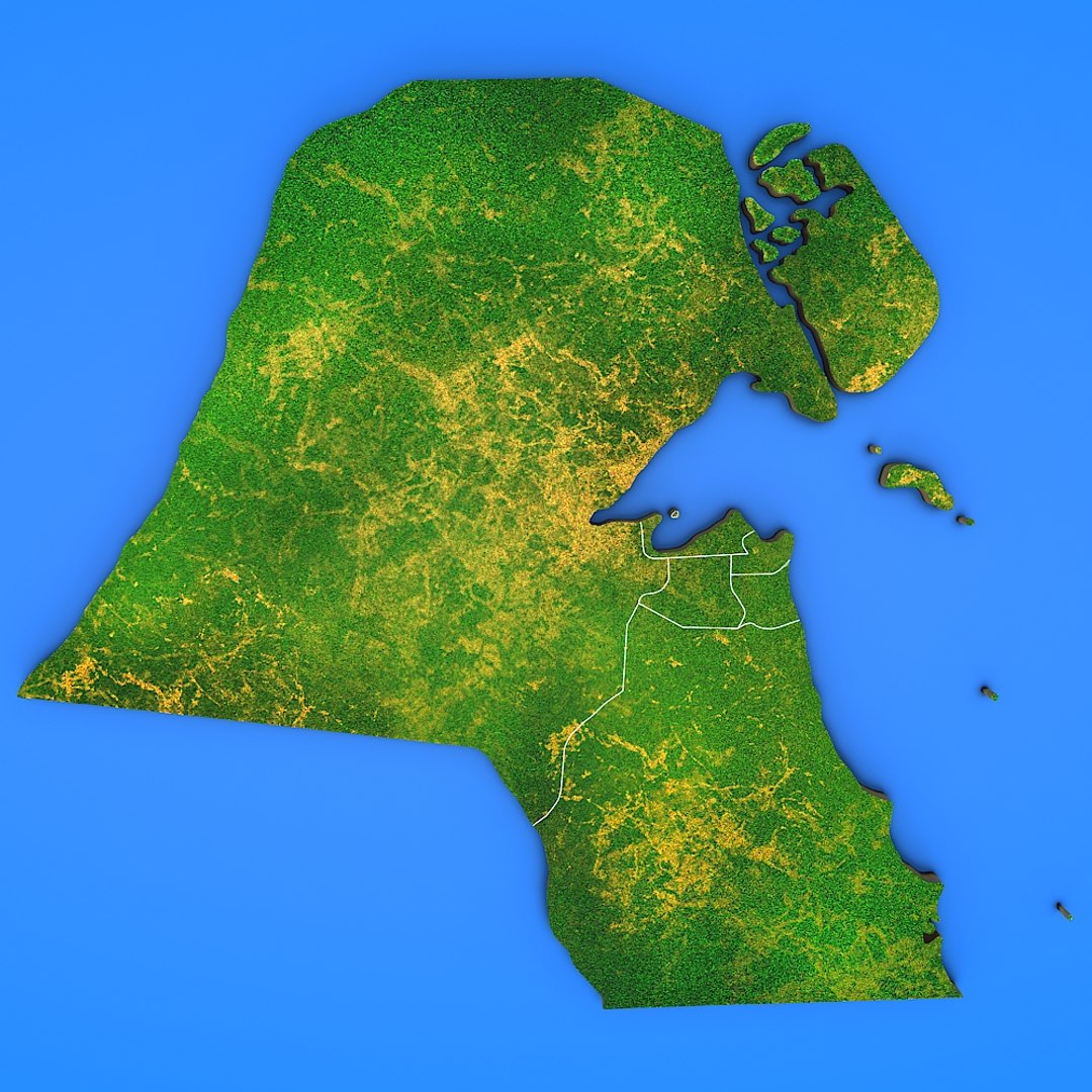 3d Model Kuwait Country