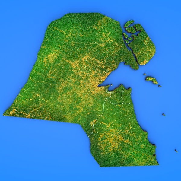 3d model kuwait country