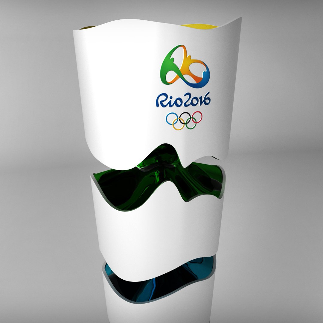 3d Model Rio Olympic Torch Polys
