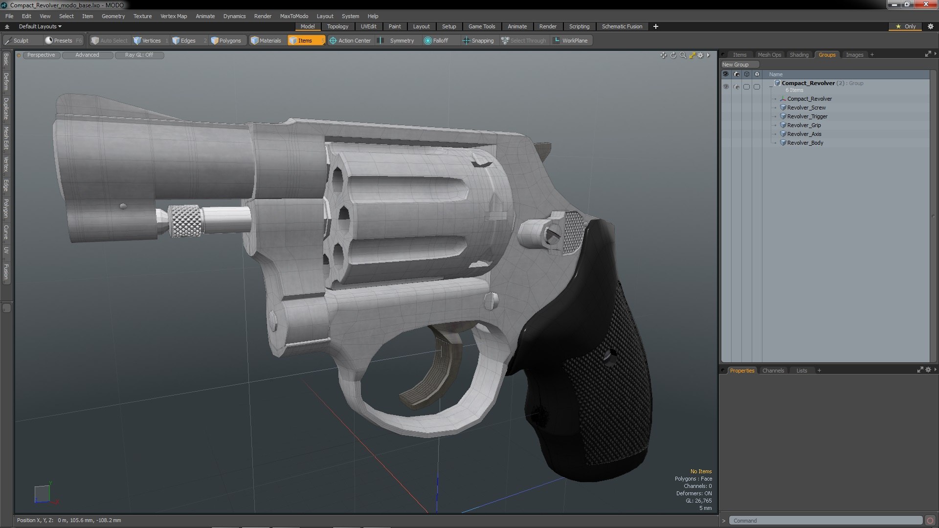Compact Revolver 3D Model - TurboSquid 2152681