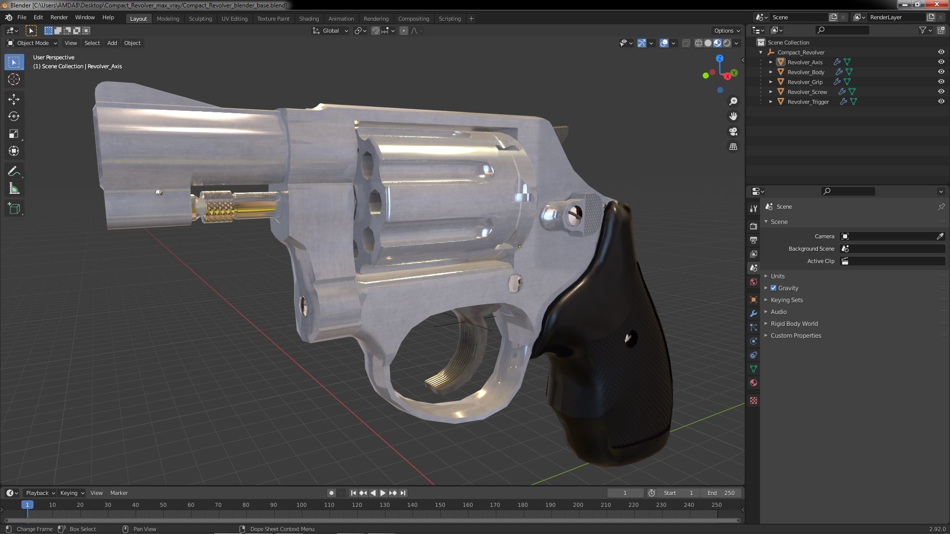 Compact Revolver 3D Model - TurboSquid 2152681