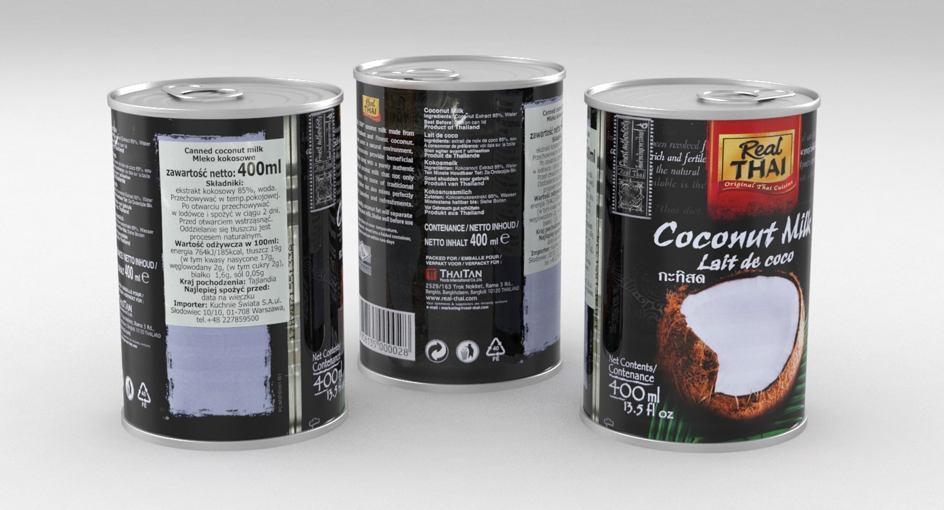 Food coconut milk 3D model - TurboSquid 1322178