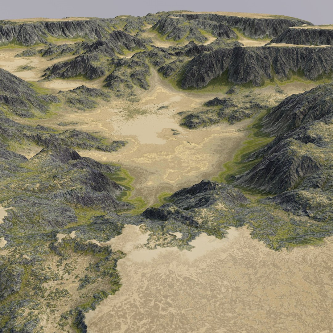 3D Desert Terrain - TurboSquid 1368551