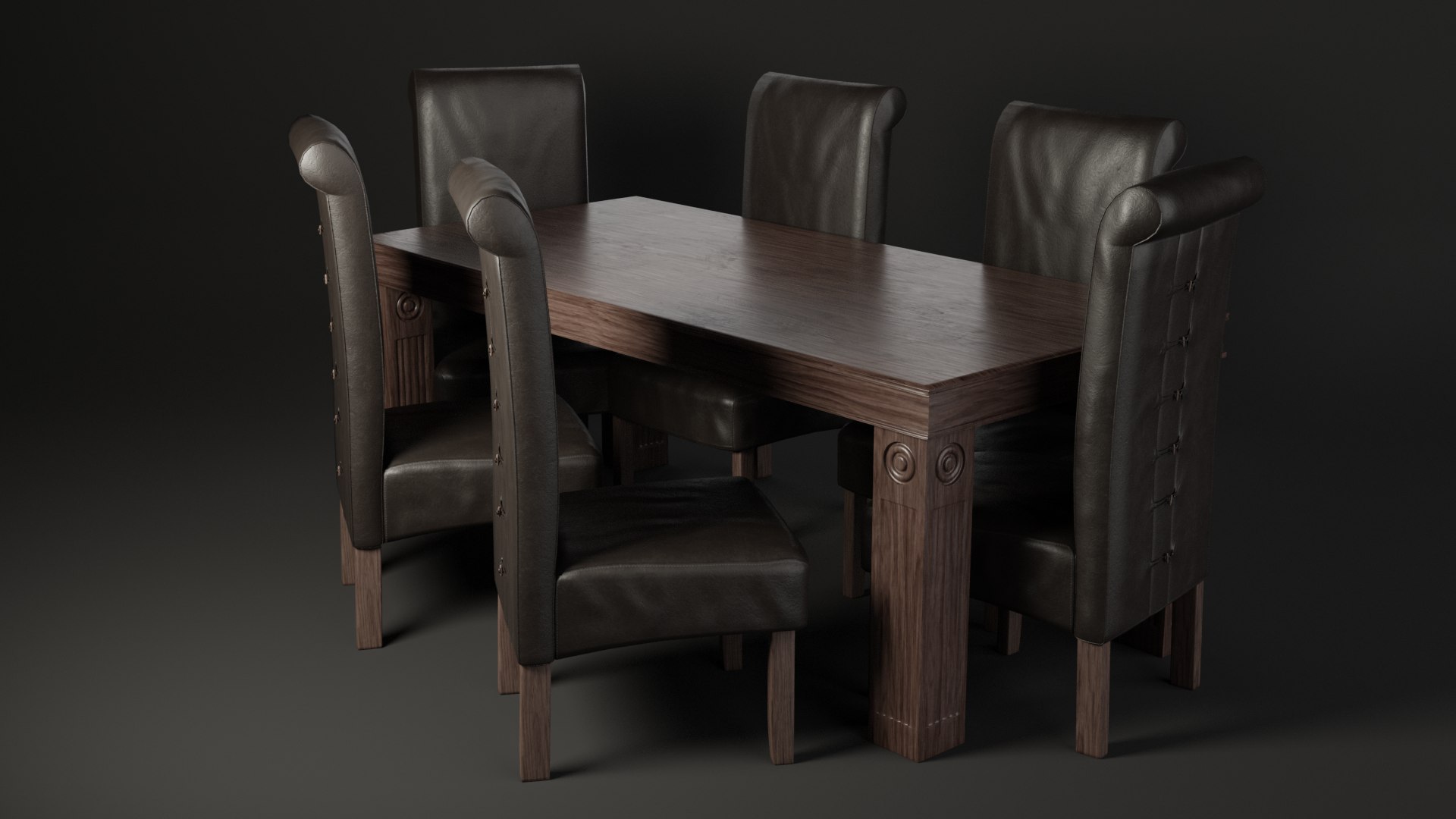 Dining Table Set 3D model - TurboSquid 2098150