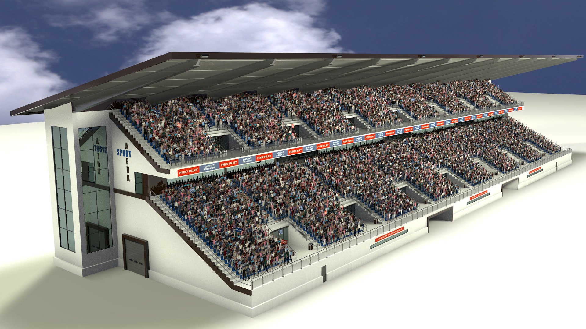 3D Modern tribune - TurboSquid 2166615