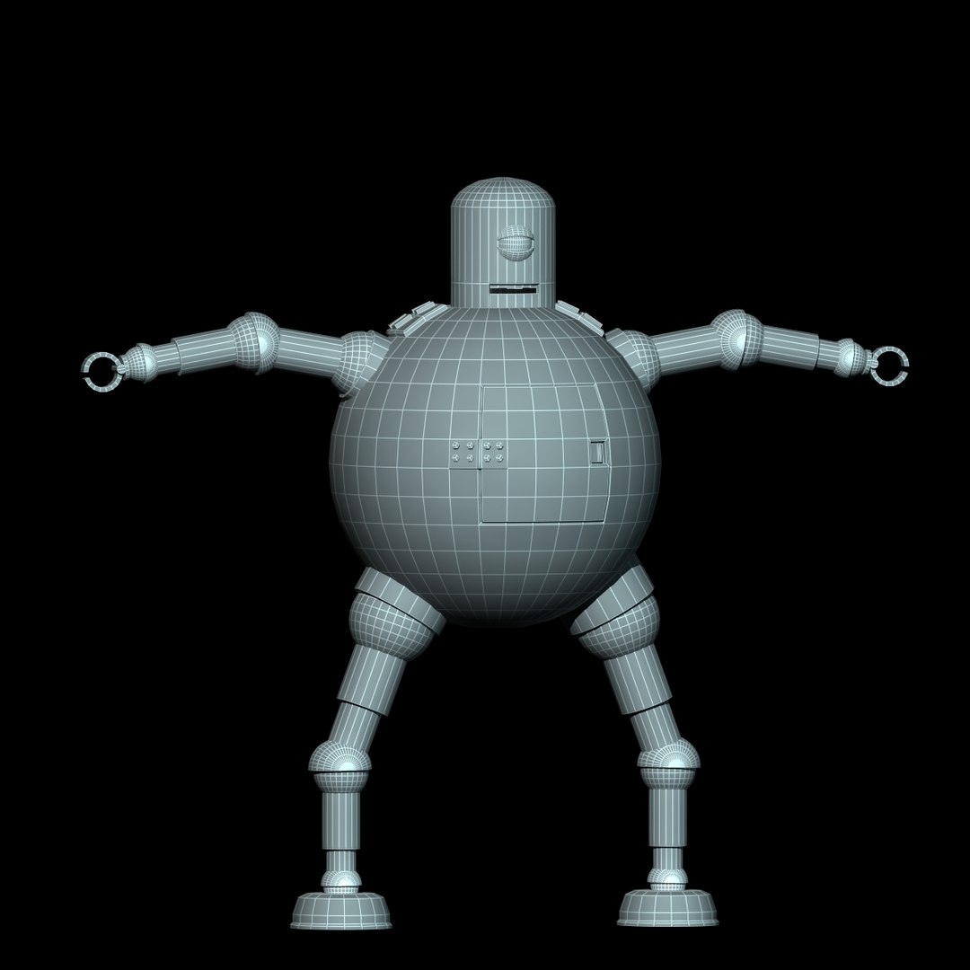 3dsmax gray robot