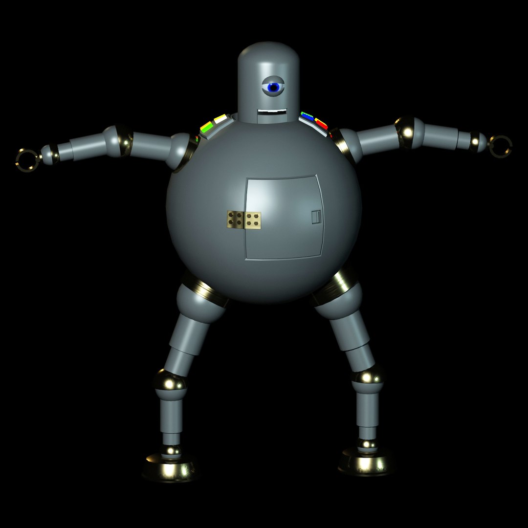 3dsmax gray robot