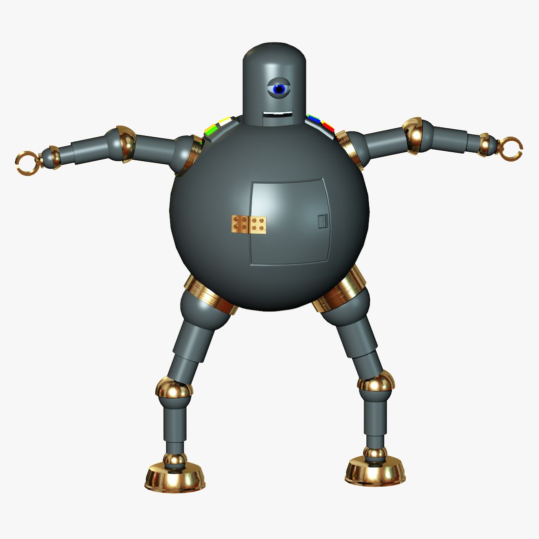 3dsmax gray robot