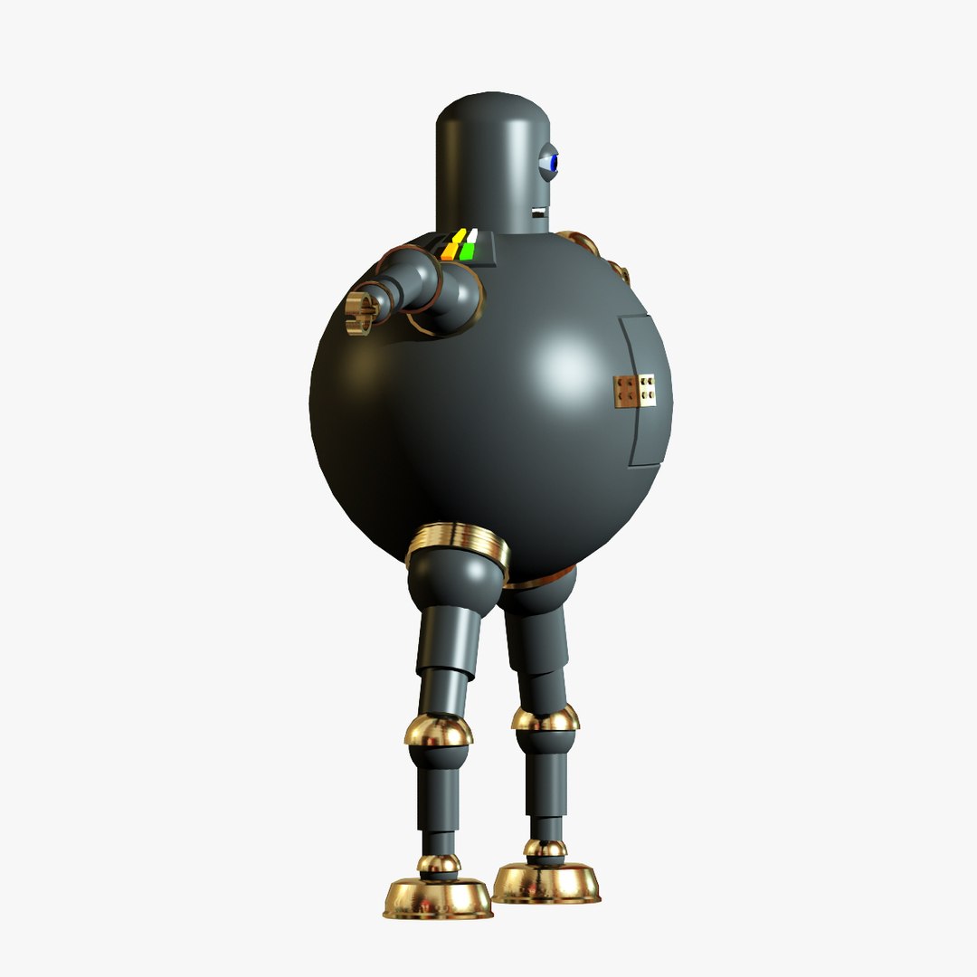 3dsmax gray robot