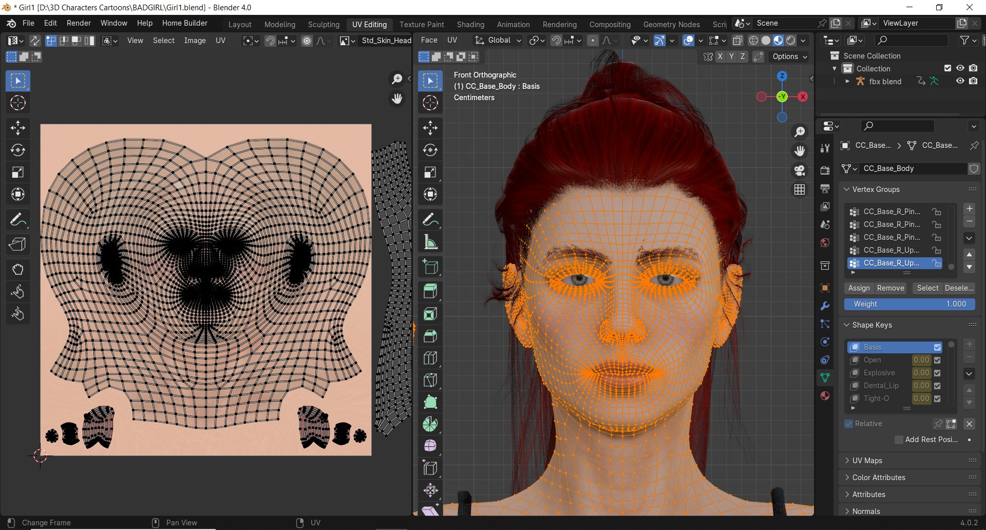 3D Beautiful 3D Realistic Red Head Fashioned Woman - TurboSquid 2208139
