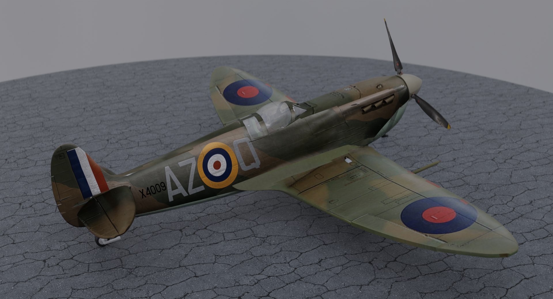 World War 2 Spitfire With Pilot 3D model - TurboSquid 2104999