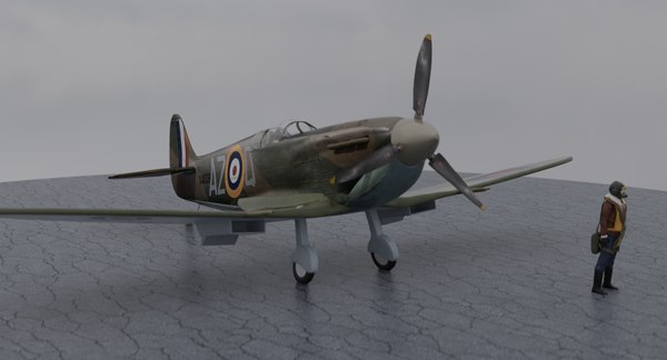 modelo 3d Spitfire de la Segunda Guerra Mundial con piloto - TurboSquid ...
