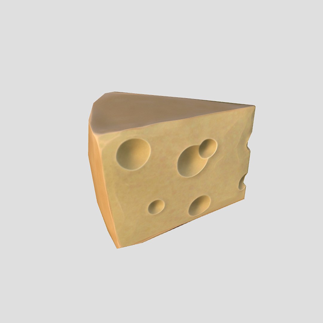 3d Model Low-poly Cartoon Cheese