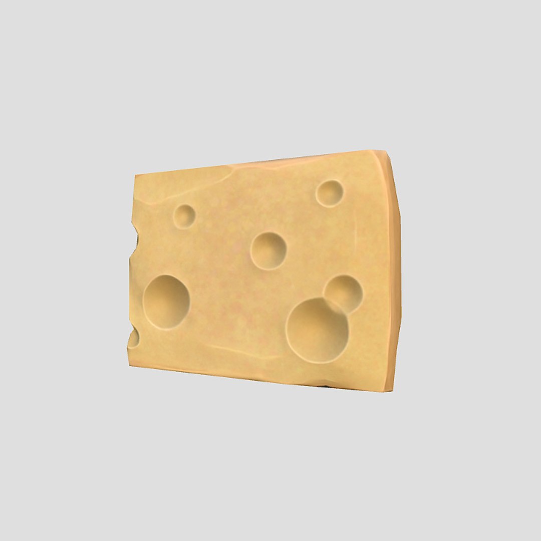 3d Model Low-poly Cartoon Cheese