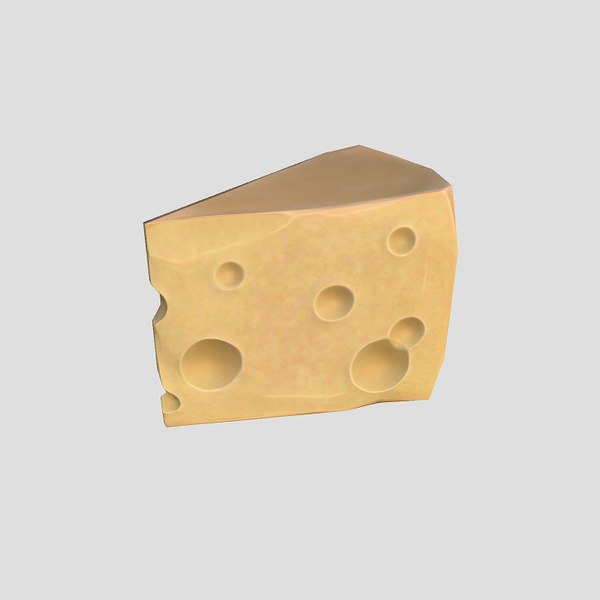 3d model low-poly cartoon cheese
