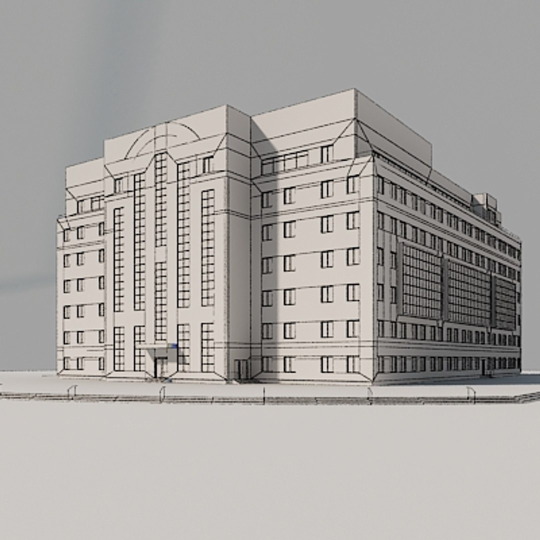 3d apartment building model