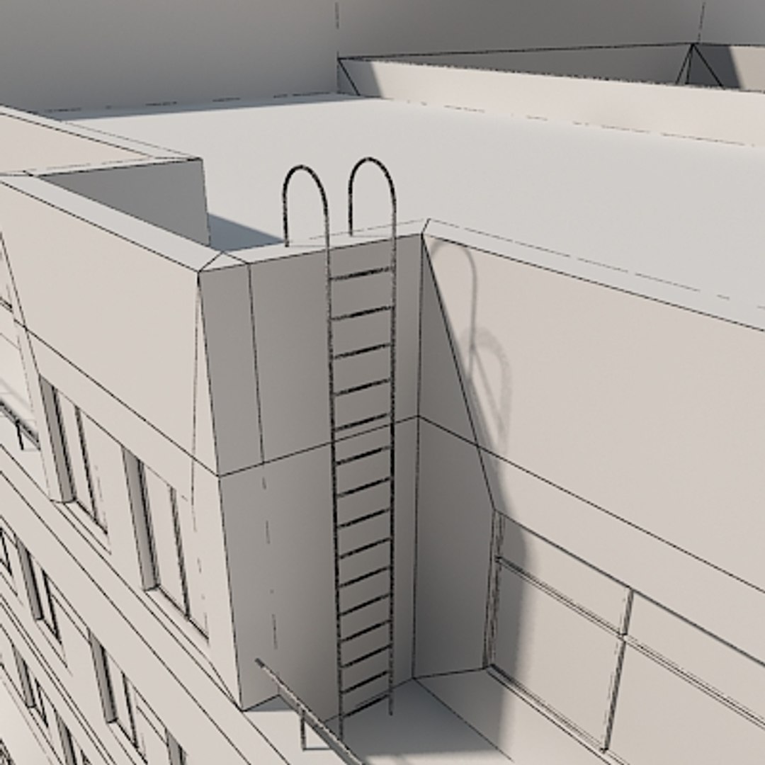 3d apartment building model