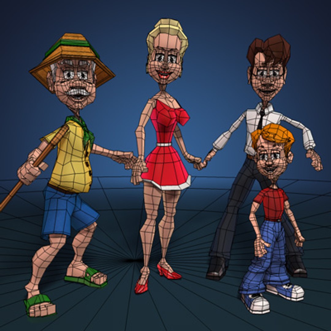 Cartoon Family C4d