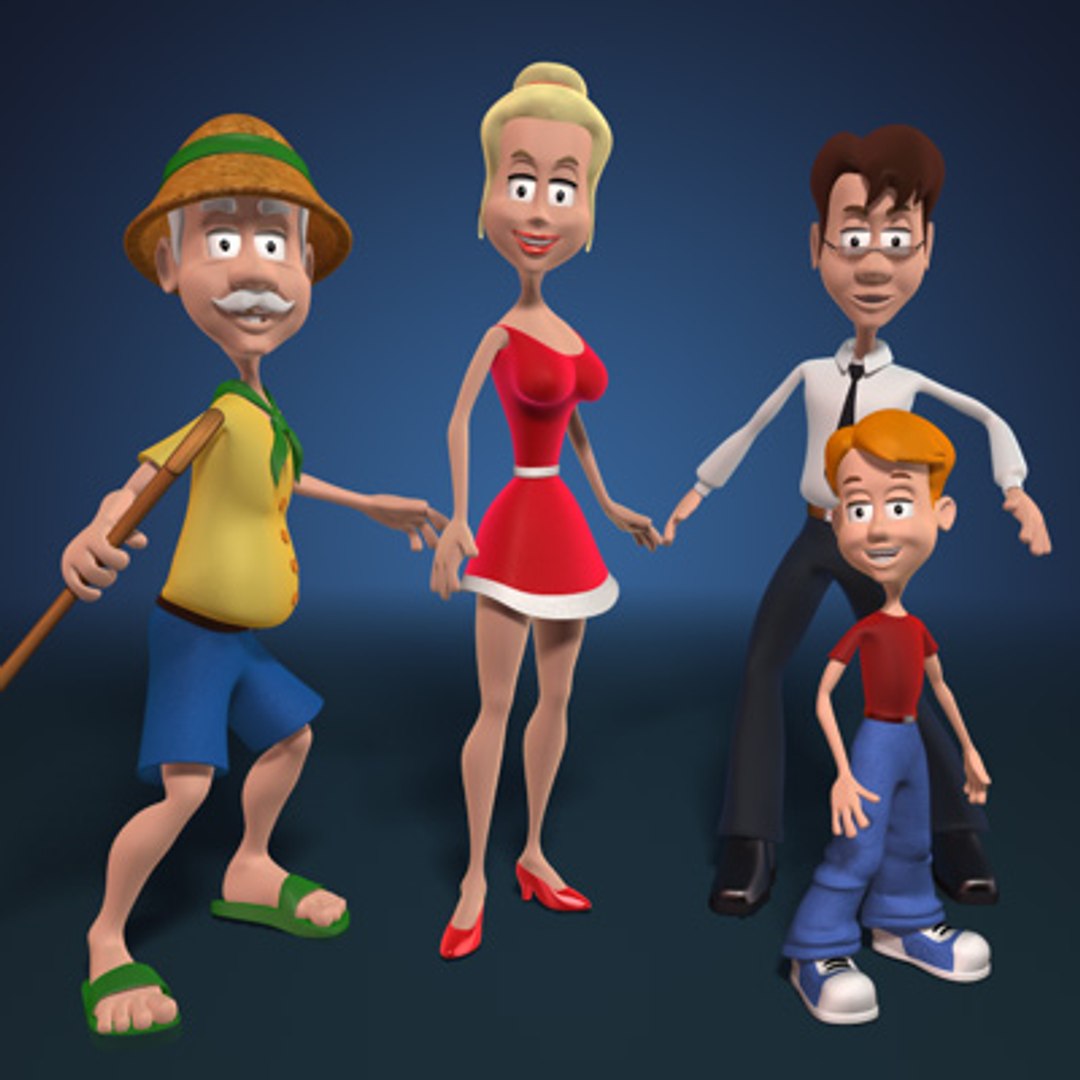 Cartoon Family C4d