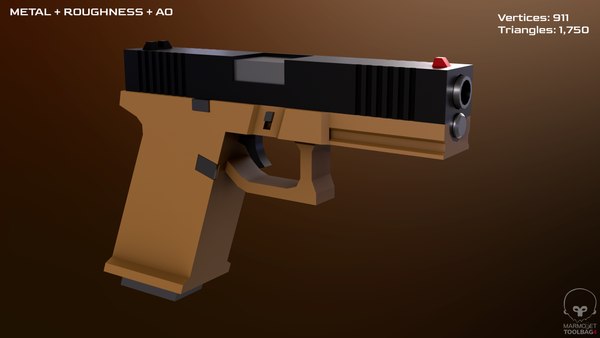 Stylized Glock 19 and Textures3D模型 - TurboSquid 2026729