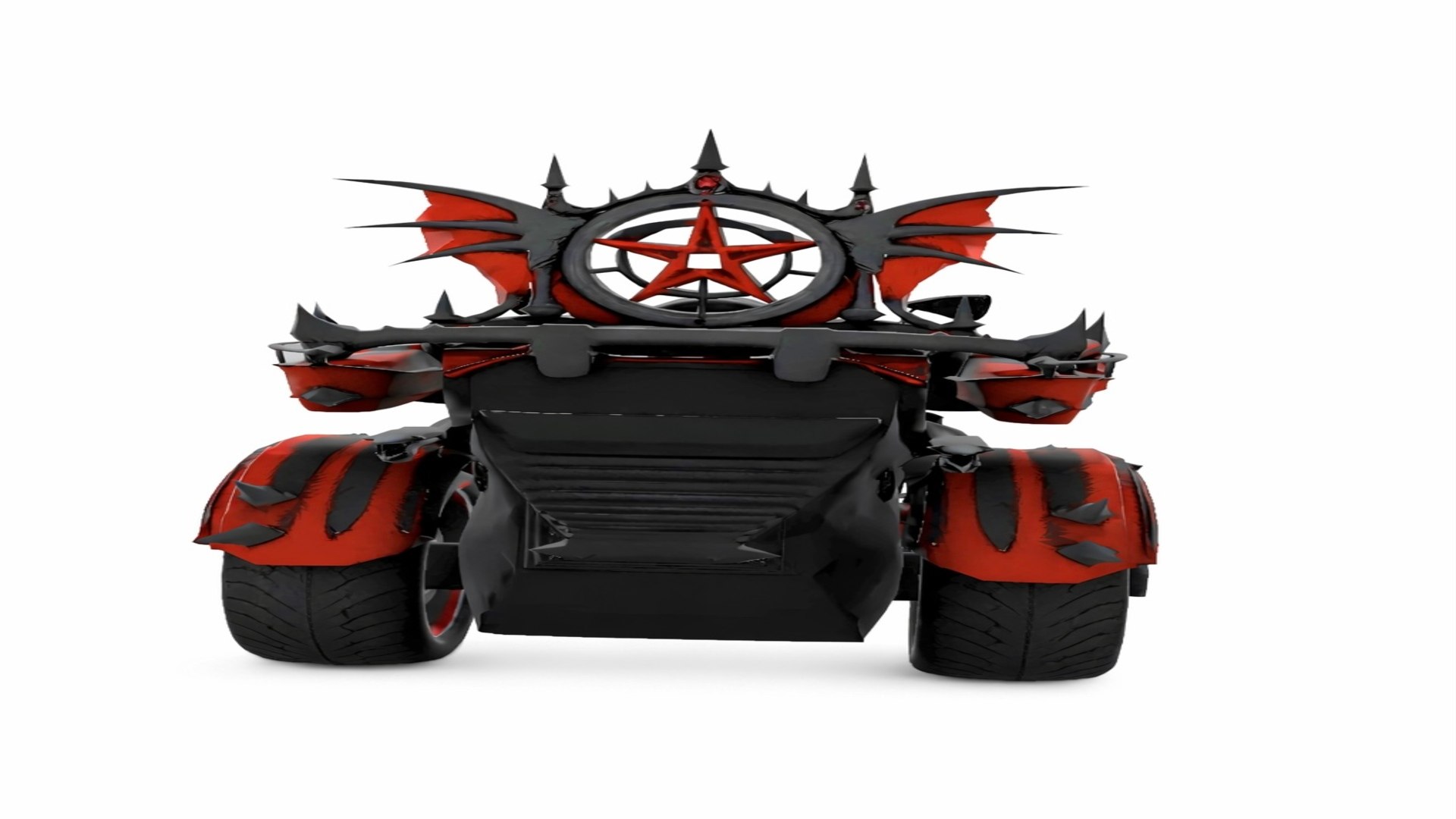 3D Luxury Gothic Devil Throne Trike Motorcycle Model - TurboSquid 2545287