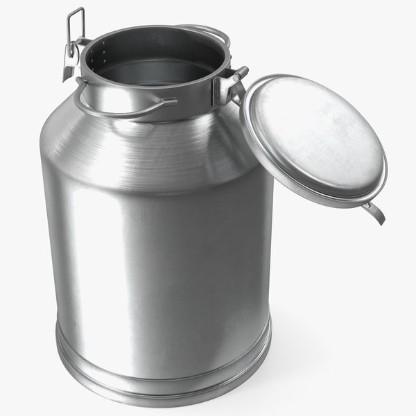 3D Aluminum Milk Can Empty New - TurboSquid 1902540
