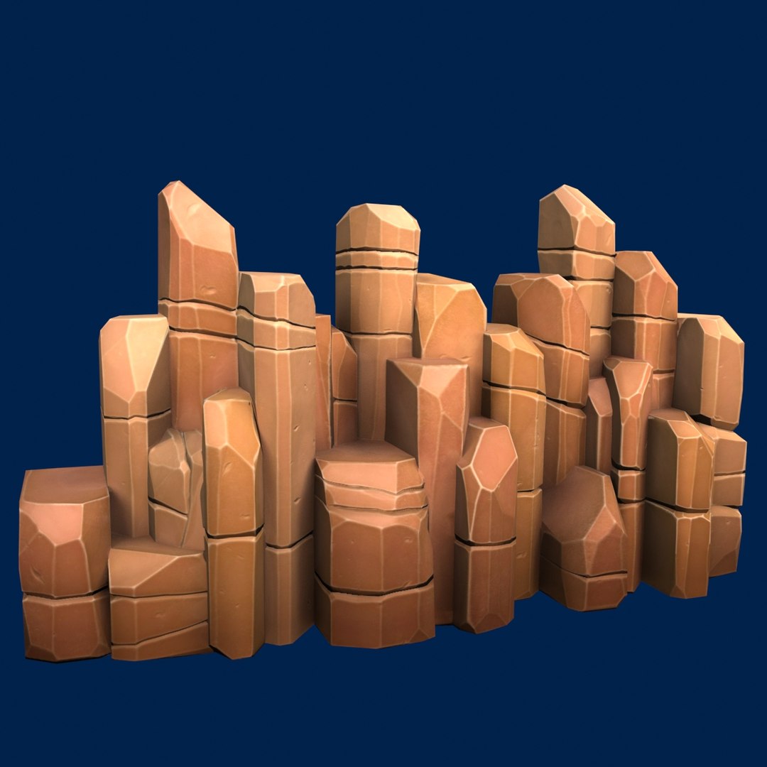 3D Cartoon Stone - TurboSquid 1628347