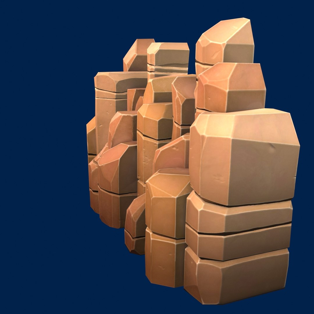 3D Cartoon Stone - TurboSquid 1628347