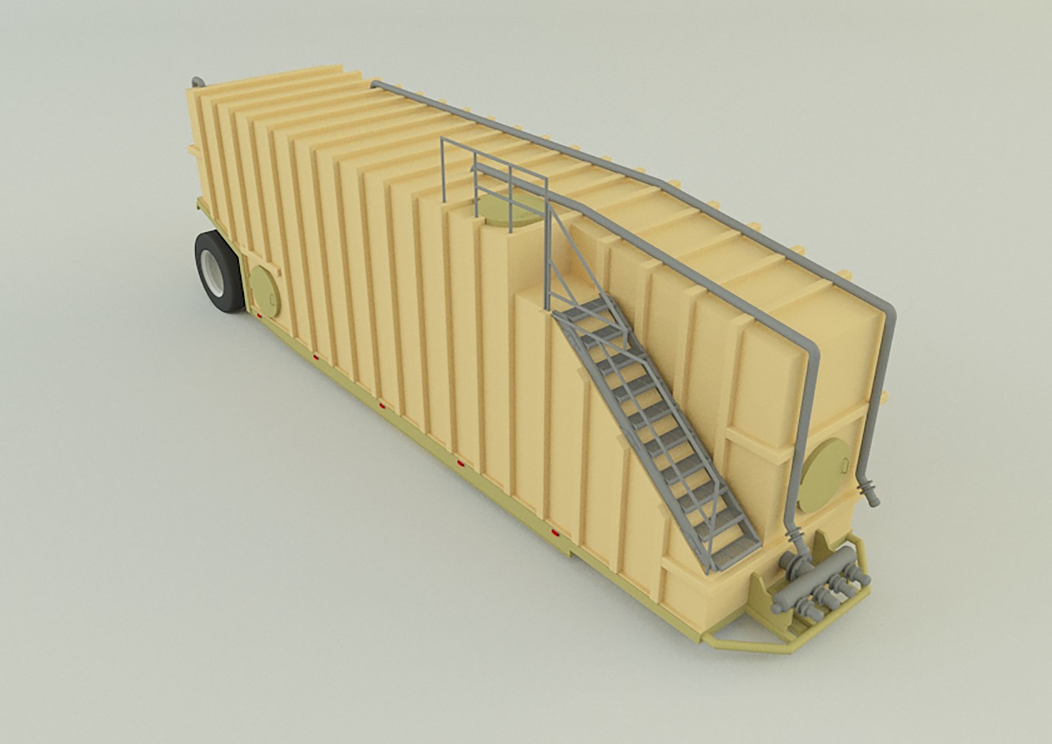 3D Frac Tank Trailer Model 3D Model Model - TurboSquid 2062067