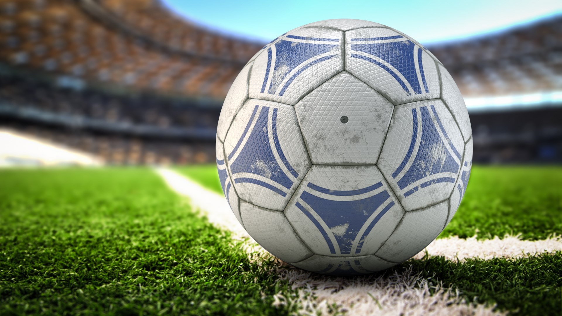 3D Blue Soccer Ball model - TurboSquid 1807600