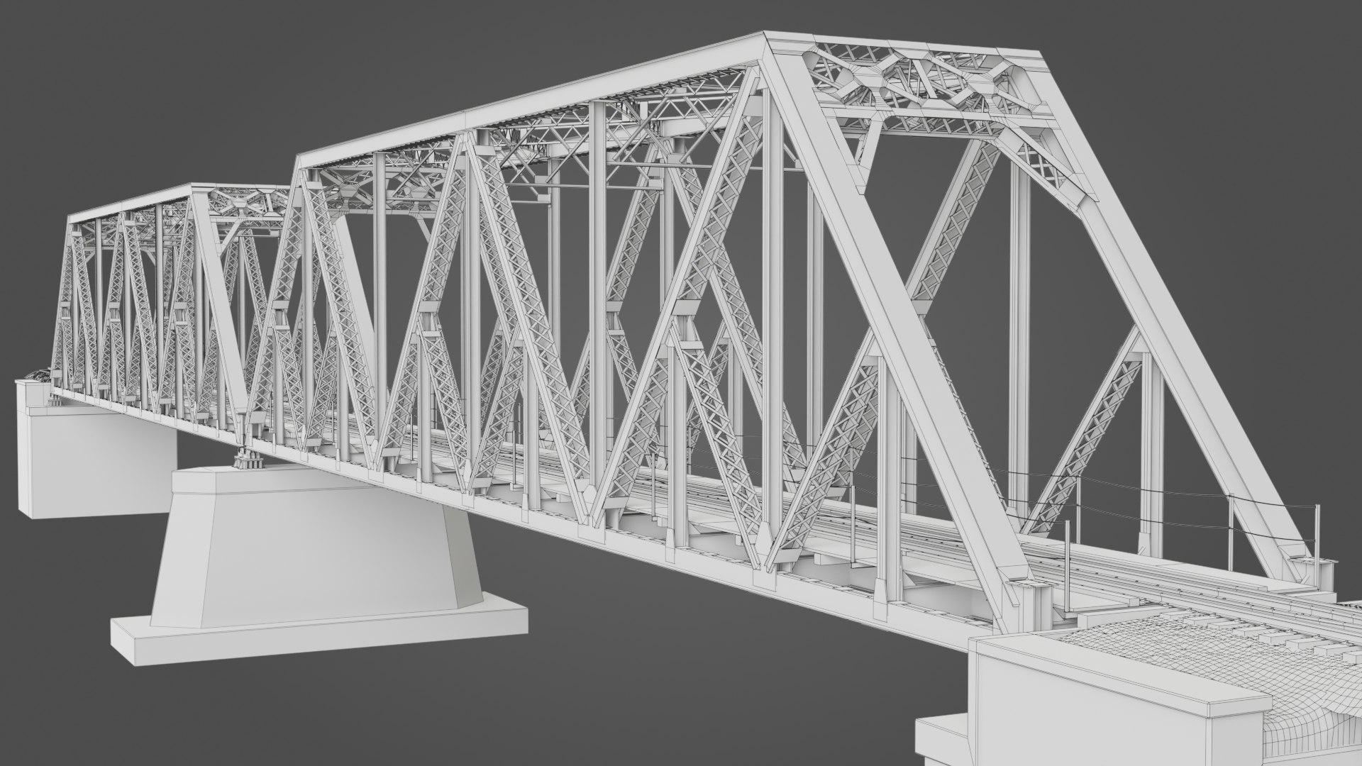 3D Railroad Truss Bridge - TurboSquid 2031646