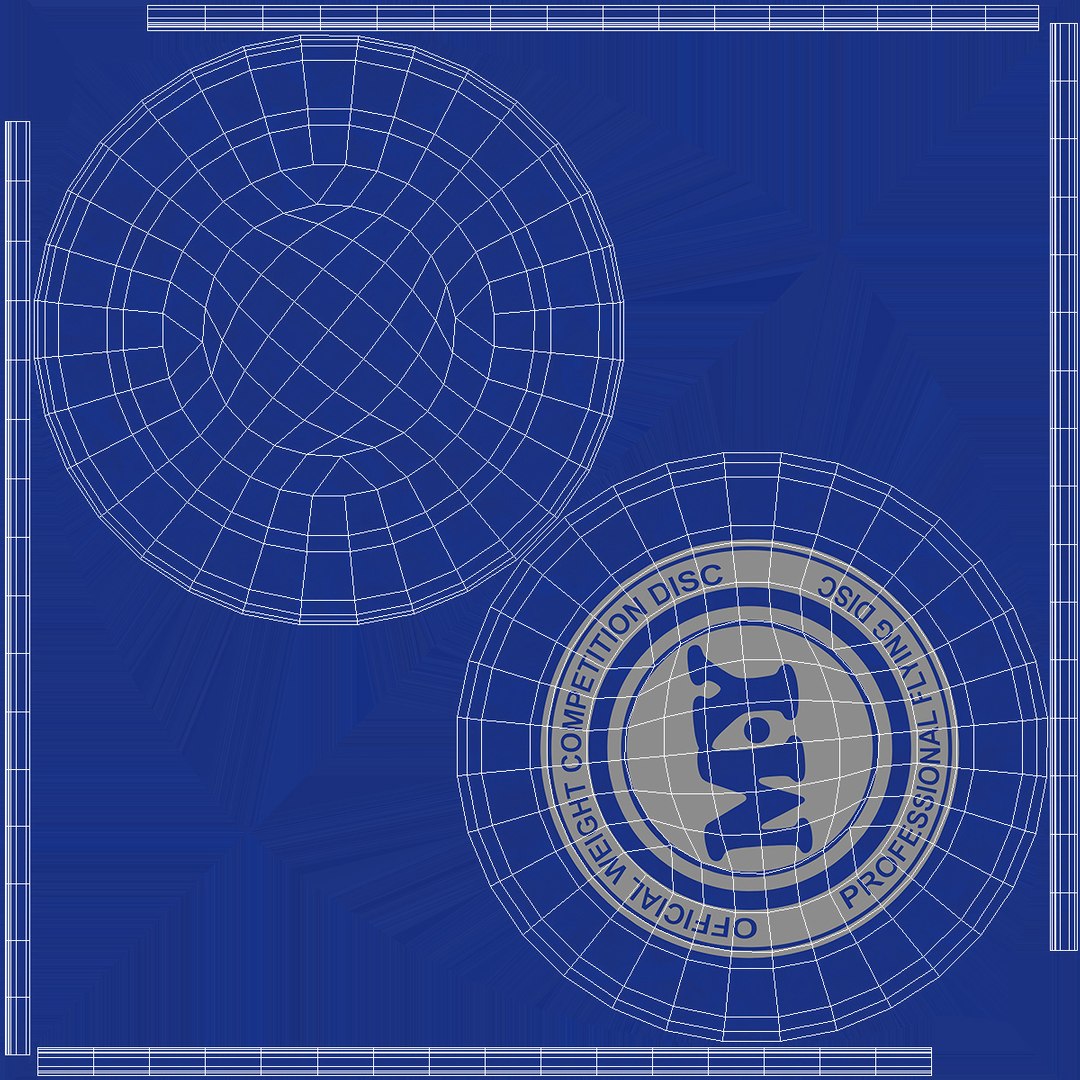 3D Model Professional Frisbee Disc Blue - TurboSquid 2219455