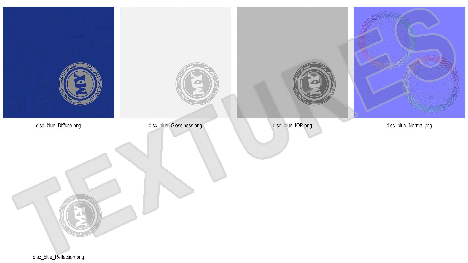 3D Model Professional Frisbee Disc Blue - TurboSquid 2219455