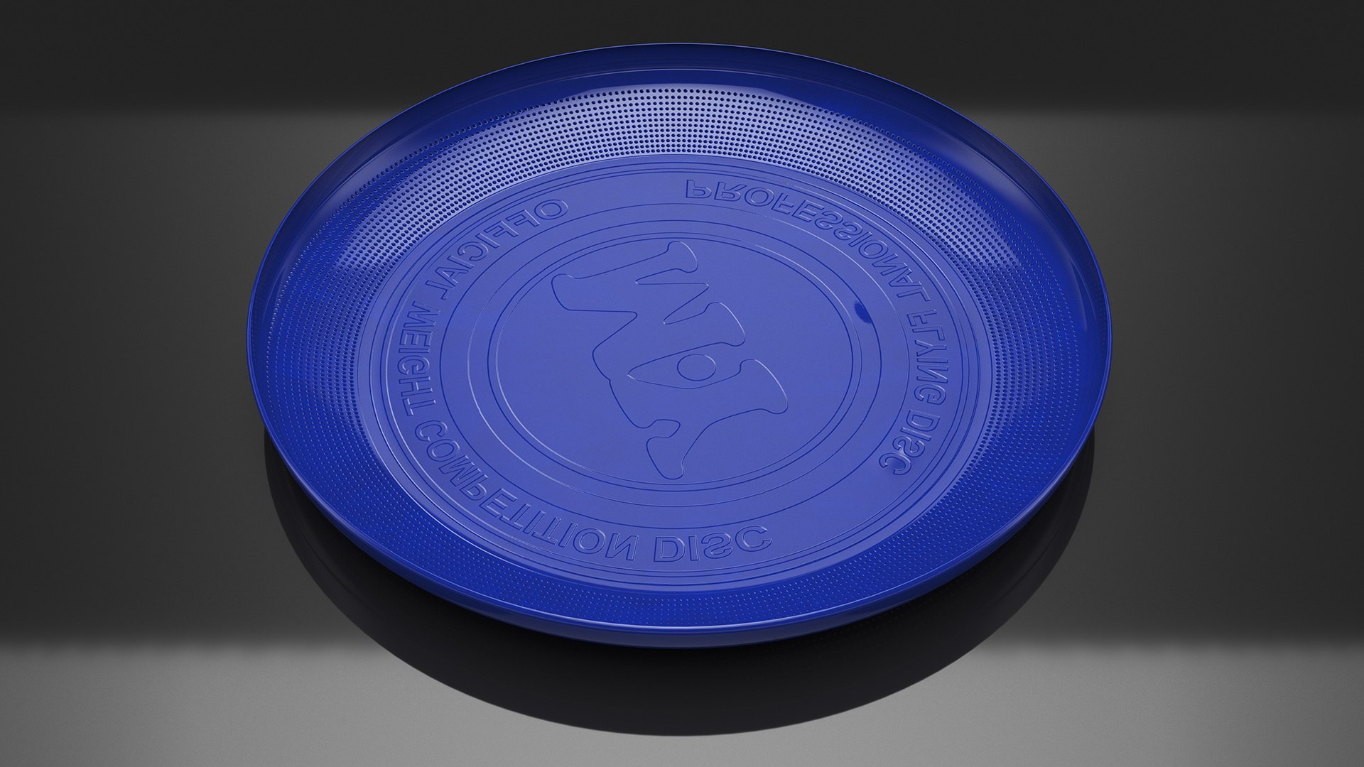 3D Model Professional Frisbee Disc Blue - TurboSquid 2219455