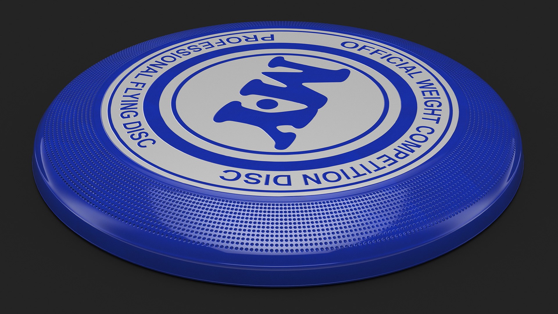 3D Model Professional Frisbee Disc Blue - TurboSquid 2219455