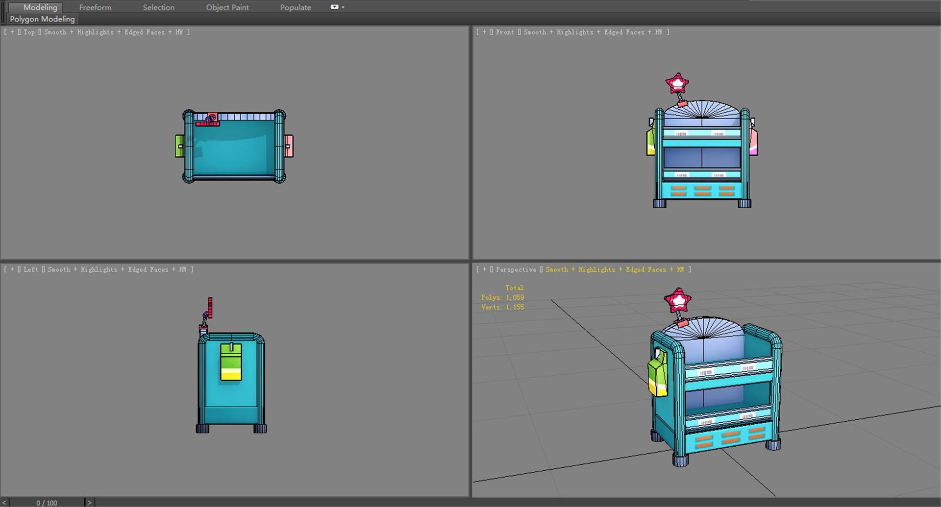 Cartoon Snack Display Rack 3D Model - TurboSquid 2110947