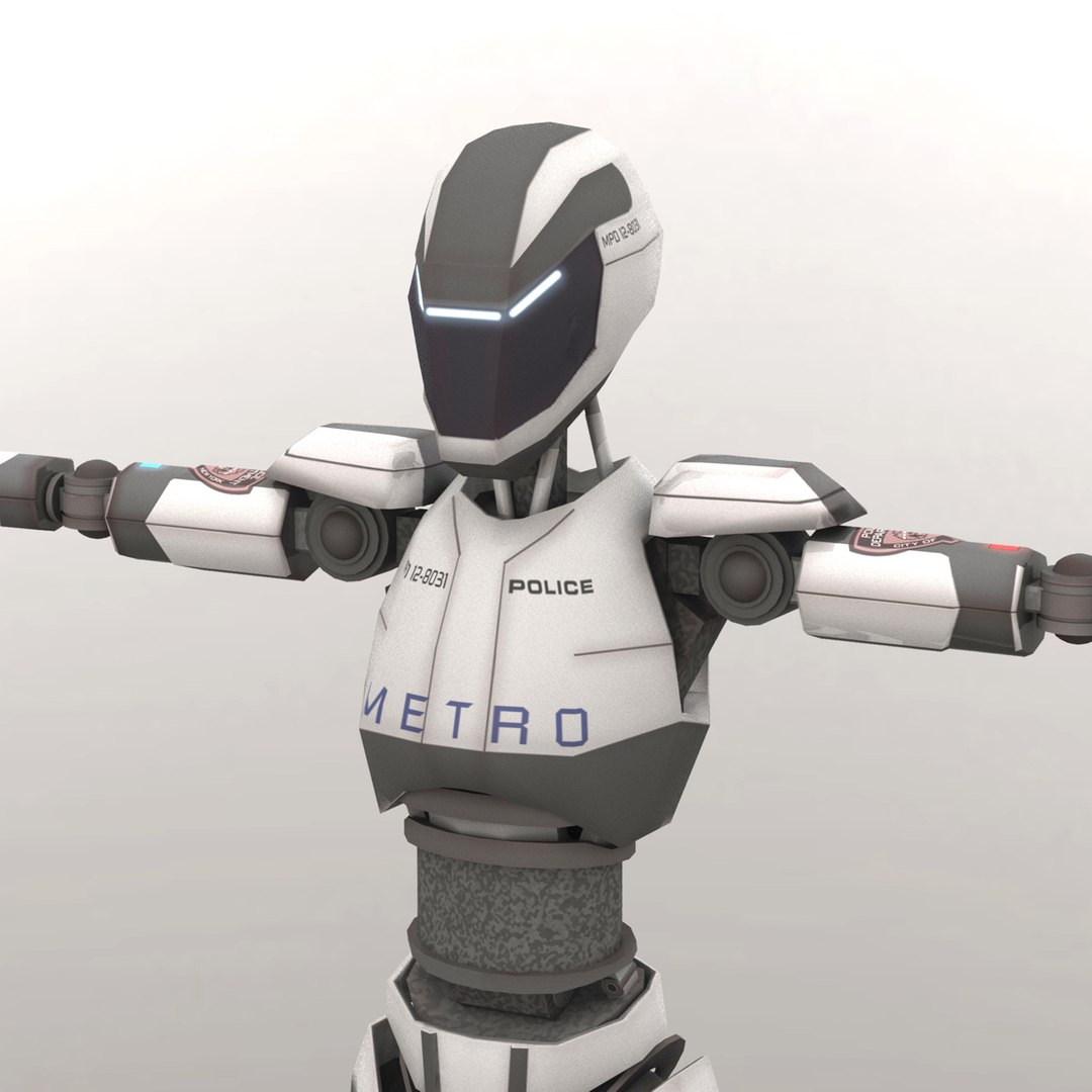 3D Police Android Robot - TurboSquid 1199136