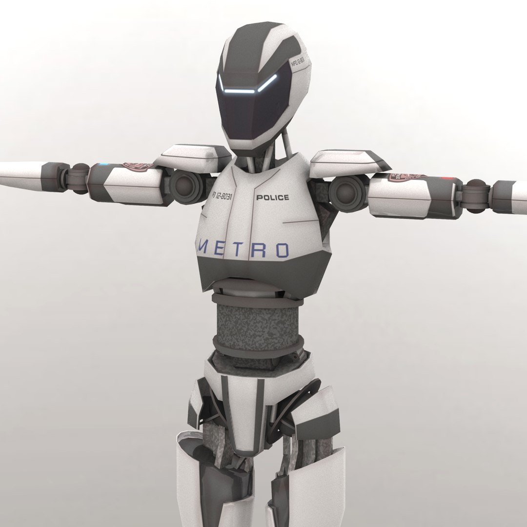 3D Police Android Robot - TurboSquid 1199136