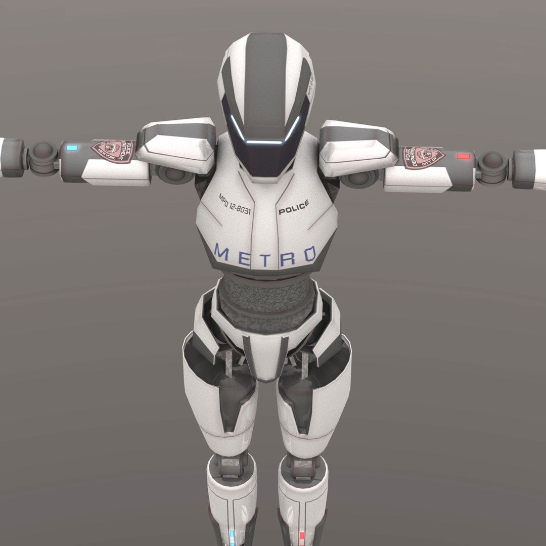 3D Police Android Robot - TurboSquid 1199136