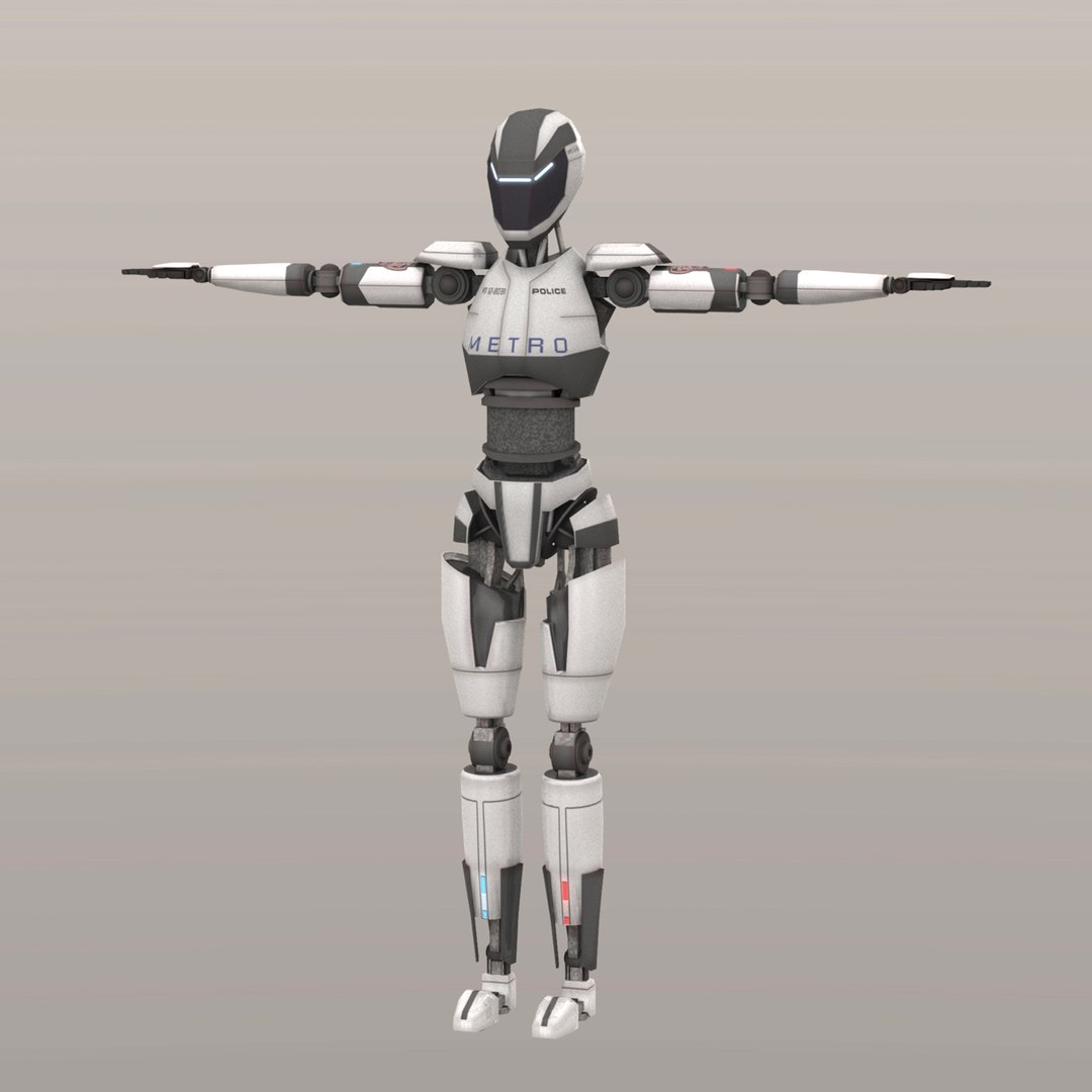 3D Police Android Robot - TurboSquid 1199136
